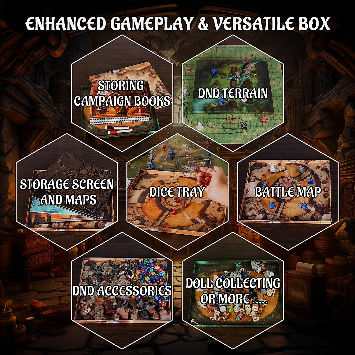 CZYY DND Foldable Mat Dry Erase TTRPG Map Grassland & Desert Two-Sided Cardboard Terrain 27x23 Inches with Square Grid - Portable, Reusable Game Board for D&D, Pathfinder and Tabletop RPGs (Style A)