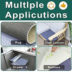 73x20 Inches Double-Sided Anti-Slip Carpet, Premium Vinyl Anti-Skid Fabric, Rug Backing & Rug Making Supplies, Non-Slip Rug Grips for Area Rugs to Keep Them in Place (Grey)