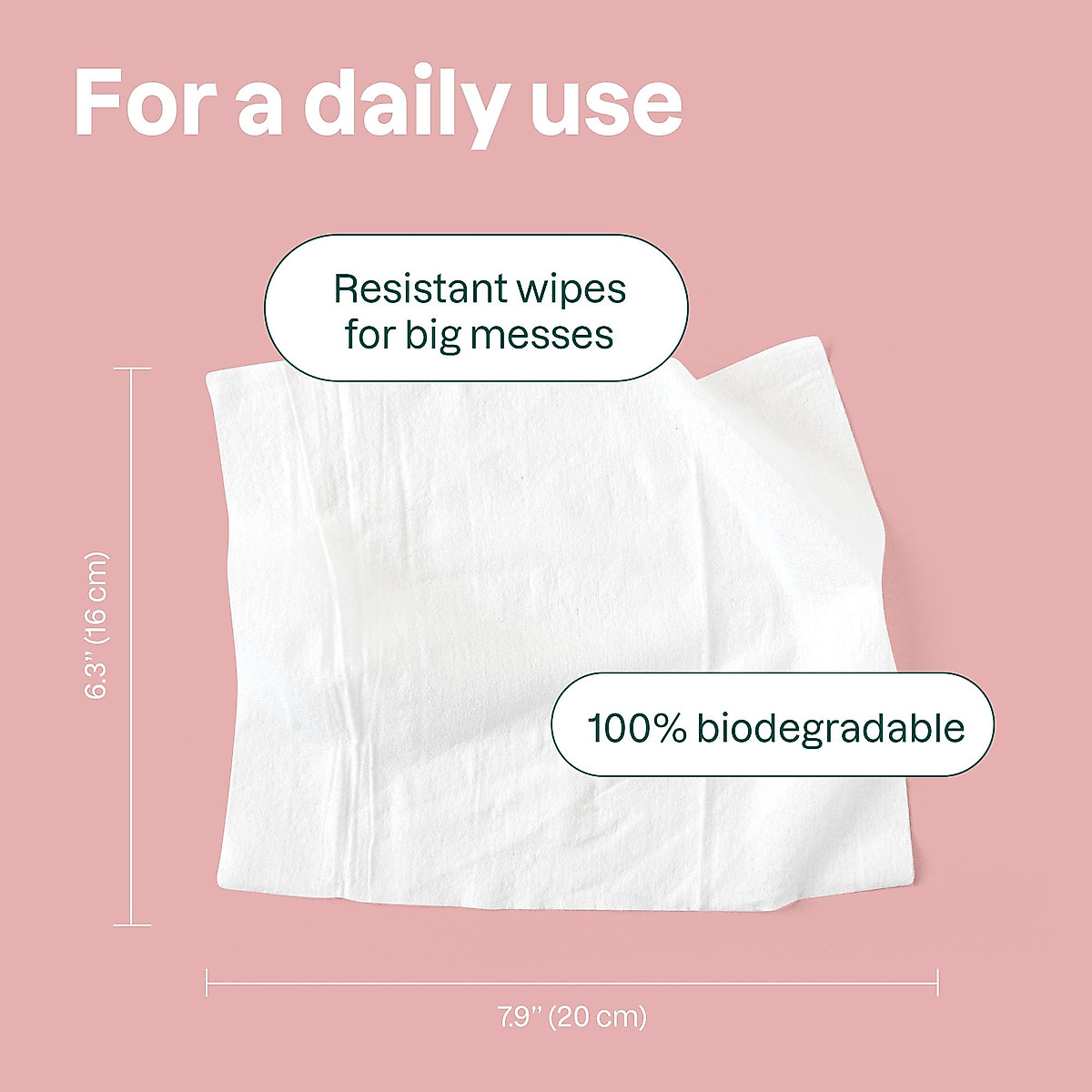 ATTITUDE Biodegradable Baby Wipes, Plant Based Unscented Diaper Wipes for Babies and Newborn, Dermatologically Tested, Vegan, 72 Count