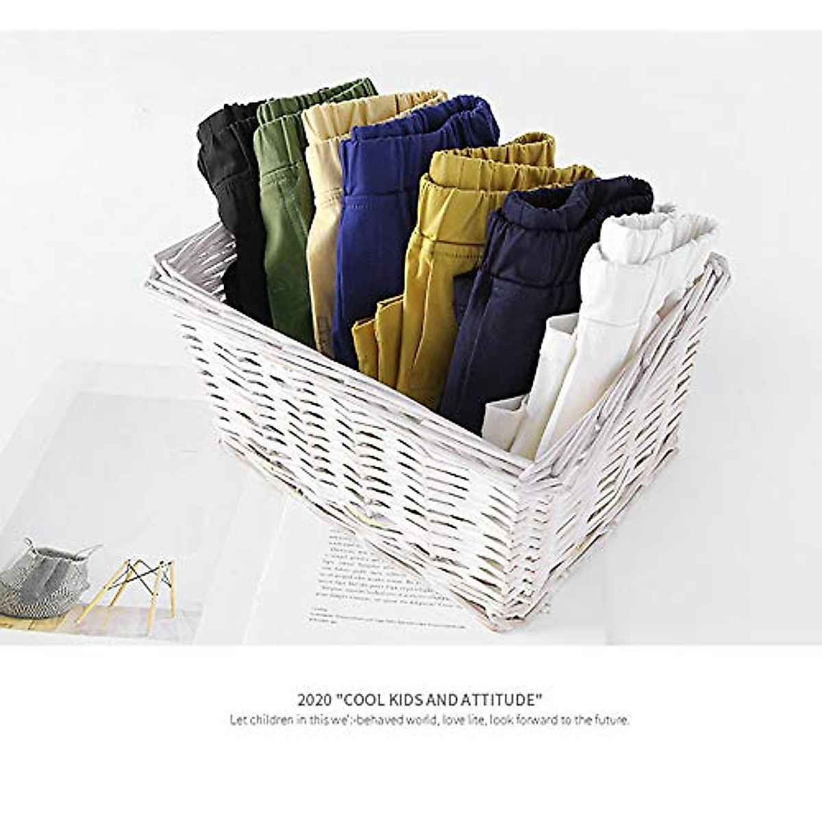 ZiweiStar Toddler Kids Summer Cotton Comfort Soft Baby Sport Jogger Shorts Boys Girls Casual Uniform Pants with Pockets 2-8Y White