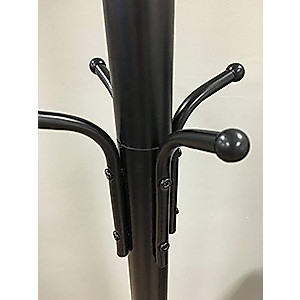 Frenchi Home Furnishing CR002 Coat Rack, 12 Hook, Black