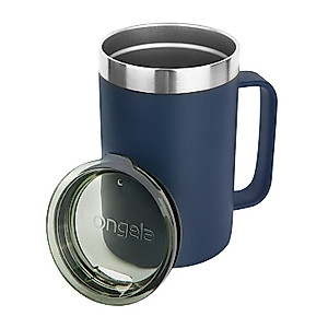 Congela Gifts for Dad Fathers Day 22oz Navy blue stainless steel vacuum insulated thermos coffee mug with handle, travel camping mug cup with Tritan lid for hot and cold beverage (Navy, 22oz)
