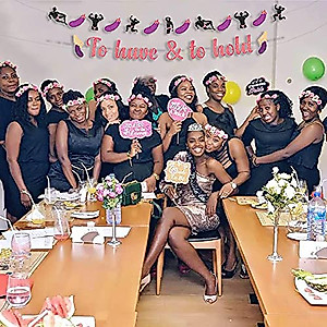 Bachelorette Party Decorations | RoseGold Dancing Men Banner | Funny Bridal Shower Supplies | Mexican Final Fiesta | Bachelor Parties Decor