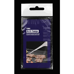 2 Pieces Stainless Steel Grill Tongs for Korean and Japanese BBQ Clean & Convenient Use,Non-Slip Serrated Tips,Ideal for Cooking Self-Standing Tongs for Salad,Grill,Camping,Buffet,Oven