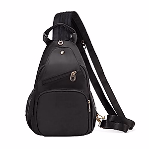 EVANCARY Small Sling Bag for Women - Sling Backpack Women, Multi-Functional Crossbody Sling Bags for Travel Sports Running Black