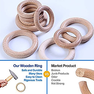 Arudyo Baby Teething Toys Silicone Teethers BPA Free Silicone Rudder with Wooden Ring Soothe Babies Gums (Khaki)