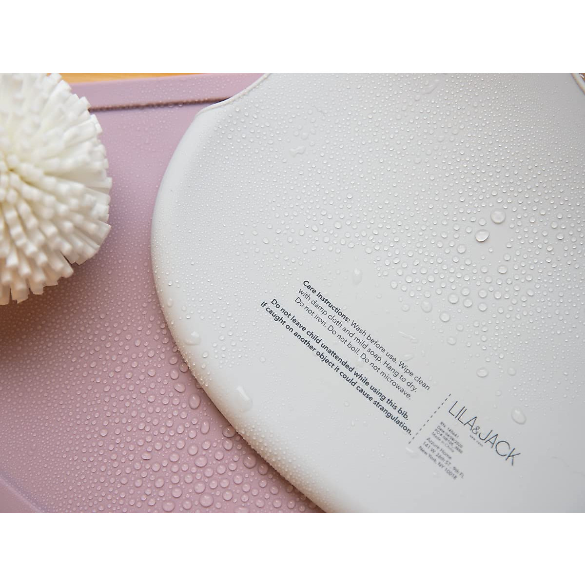 Lila & Jack 2 PK Silicone Bibs for Babies & Toddlers, BPA Free Waterproof Soft Durable Adjustable Silicone Bibs