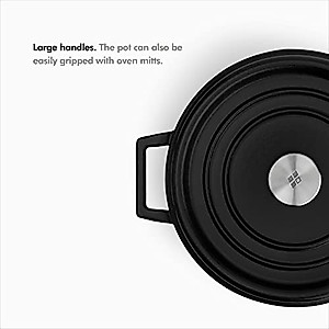 KIVY 6 QT Dutch Oven Pot with Lid for Bread Baking and Cooking - Enameled Cast Iron Dutch Oven with Lid Cast Iron - Bread Dutch Oven - Dutch Ovens with Lids - Dutch Pot - Cocotte - Enamel Dutch Oven