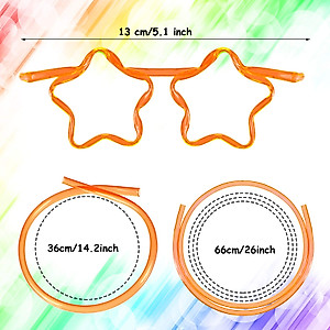 8 Pieces Silly Straw Glasses Star Straws Eyeglasses Fun Star Straws Novelty Drinking Eyeglasses Straw for Kids Annual Meeting, Birthday, Classroom Activities, 4 Colors