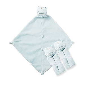Angel Dear - Blue Hippo, Pair and A Spare Blankie Set