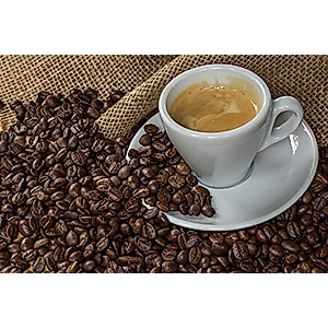 Cuisinox White Porcelain Espresso Cups and Saucers Set, 2 oz., Set of 6