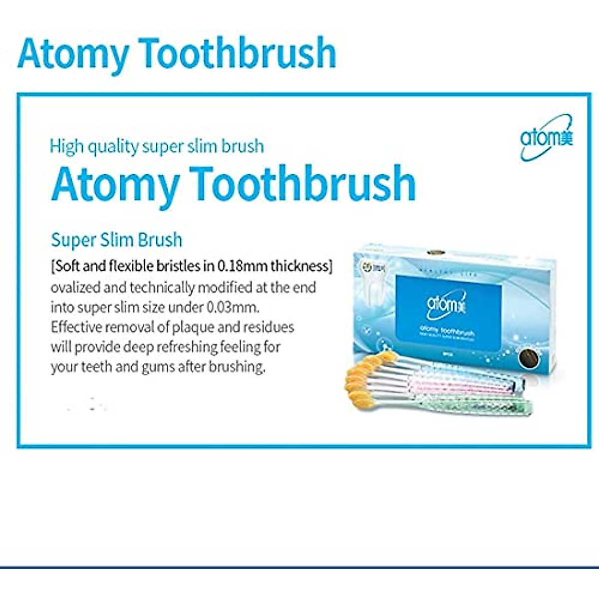 Atomy Toothbrush, Pack of 8 Toothbrushes
