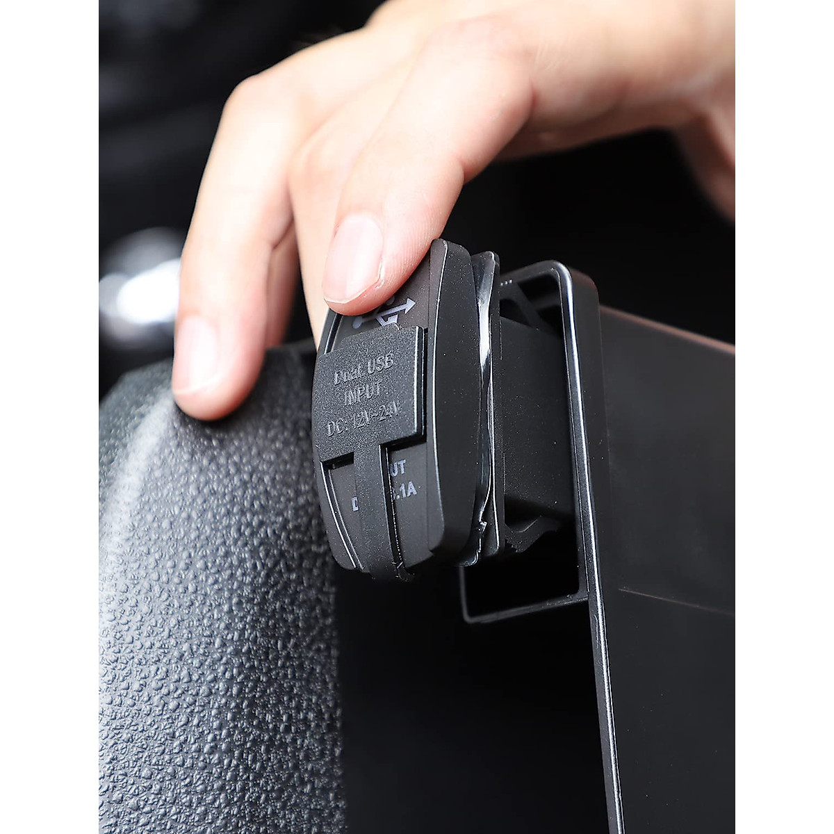 Savadicar Dual USB Car Charger Socket for GT-3 Shifter Storage Box Organizer