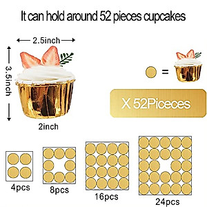 4 Tier Acrylic Cupcake Stand for 50 Cupcakes Dessert Tower with LED String - Square