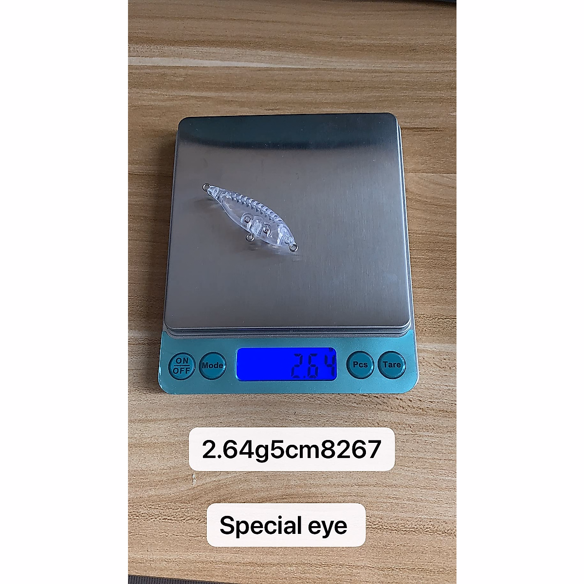 10PCS Unpainted Lure Blanks 2.64g 5cm with Special Eye Fishing Eye Crankbait Simulation Blank Body Clear Hard Baits Trout Salmon Minnow Lure Popper Lures Topwater Freshwater 8267 Special Eye