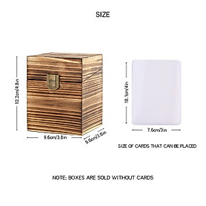 BalterFF Wood Rustic Trading Deck Box Cards Cards Sports Storage Organizer Boxes Holder Compatible With PM TCG Card Box