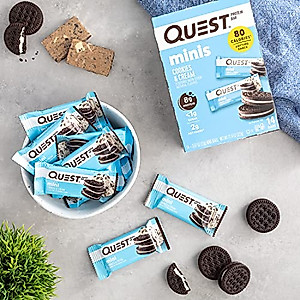 Quest Nutrition Mini Protein Bars Bundle, Chocolate Chip Cookie Dough and Cookies & Cream, High Protein, Low Carb, Keto Friendly, 14 Count Each