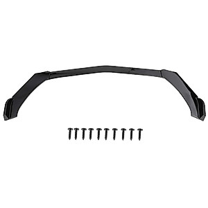 cciyu 3pcs Universal Front Lip Splitter Bumper Adjustable Spoiler Lip ABS Fit for Most Cars