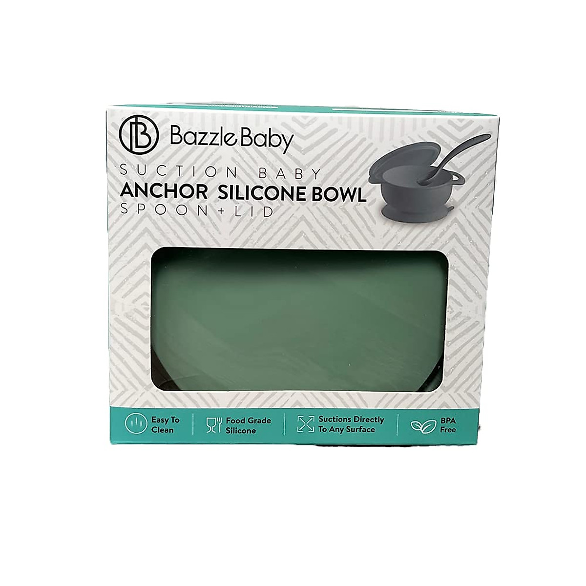 Bazzle Baby Silicone Suction Bowls with Suction Lid and Spoon 3-piece set BPA Free Silicone | Perfect for 4-36 Months