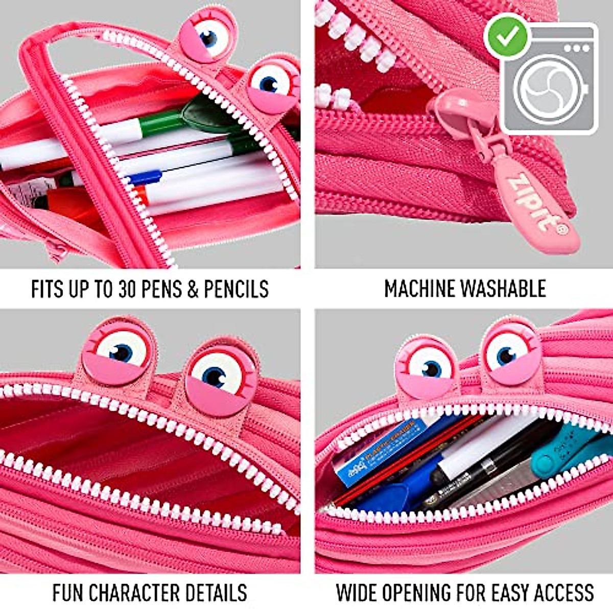 Zipit ZTM/WD Hip Wildlings from a Single Pencil Long Zipper Pink