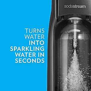 SodaStream Fountain Jet Sparkling Water Maker, Bundle with bubly drops, Black