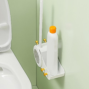 Long Handle Toilet Brush,Wall-Mounted Deep Cleaning Brush with Snail Shape Holder,Household Cleaner Bathroom Accessories Wall Mounted Toilet Brush for Bathroom Accessory Toilet Cleaning Brush