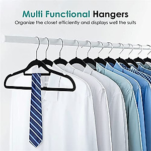 Velvet Garment Hanger, Non-Slip Hanger, Space Saving Clothes Hanger, Heavy Duty Adult Hanger with 360° Swivel Hook, Pack of 30 (2)