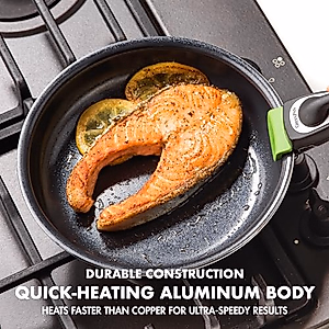 GreenPan Clip Series 10" Frying Pan Skillet with Detachable Handle, Aluminum, Healthy Ceramic Nonstick Coating, Induction, Dishwasher Safe, PFAS-Free, Black