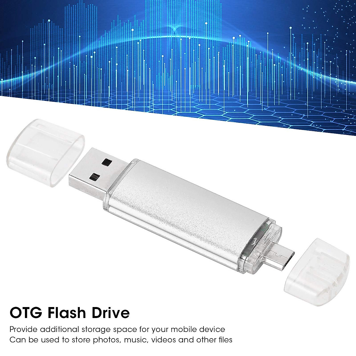 2 in 1 Thumb U Disk USB 2.0 Practical Storing Music Storing Files for Storing Photos Storing Files Storing Music Storing Videos(64GB)