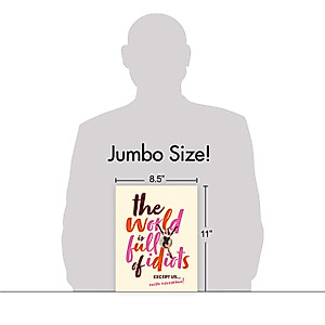 NobleWorks - 1 Jumbo Happy Birthday Card for Women (8.5 x 11 Inch) - Retro Big Humor Stationery for Birthdays - We're Awesome J9310BDG-US