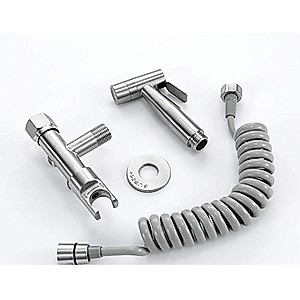 MINJING Water-Tap Bath Shower Systems Toilet Bidet Spray Set, Handheld Bidet Faucet Single Cold Valve with Holder Sprayer PVC Shower Hose