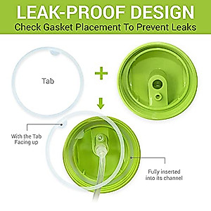 3-in-1 Straw Sippy Cup Conversion Kit for Comotomo Baby Bottle, 5 Ounce and 8 Ounce (Weighted Straw, Green)