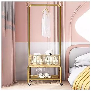 OTBK Clothing Garment Rack Multifunctional Clothes Organizer With Cat Ears The Non-slip Beads For Hanging Clothes,Shoes,Bags (Color : Gold)