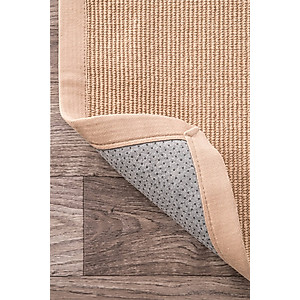 nuLOOM Machine Woven Laurel Jute Area Rug, 5' x 8', Beige