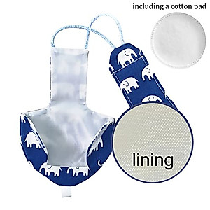 VANFAVORI Bird Diaper Harness Flight Suit Clothes with 80 Inch Flying Leash for Parrots Cockatiel Pet Birds Including A Cotton Pad, S Size, Elephant