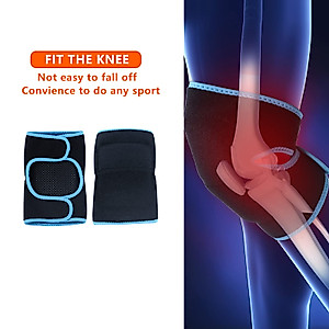 GINEKOO Kids Protective Knee Pads, Anti-Slip Padded Sponge Breathable Adjustable Kids Knee protector for Volleyball Basketball Skating Cycling Dance