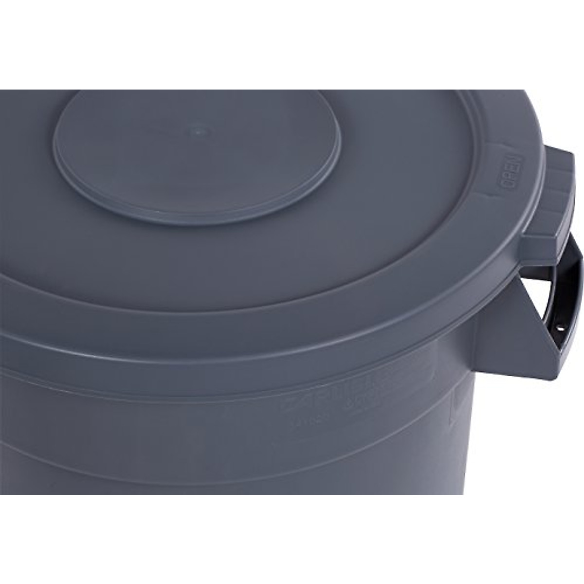 Carlisle FoodService Products 34102023 Bronco Polyethylene Round Trash Container, 20-Gallon Capacity, 20" Diameter x 23" Height, Gray (Case of 6)