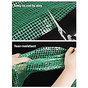 Fuuner 8.2ft×12.5ft Greenhouse Plastic, with 3 Sets Greenhouse Hoops for Plant Cover Support, Arched Steel Frame Hoops with Thickened Plastic Coated for DIY Garden Grow Tunnel