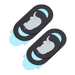 OSALADI Webcam Cover Webcam Cover Slider 2PCS Cute Elephant Pattern Web Camera Cover for Phone Laptop Tablet Camera Cover Slide Privacy Blocker Webcam Cover Computer Camera