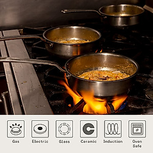 Made In Cookware - 3.5 Quart Stainless Steel Saute Pan - 5 Ply Stainless Clad - Professional Cookware - Induction Compatible - Crafted in Italy
