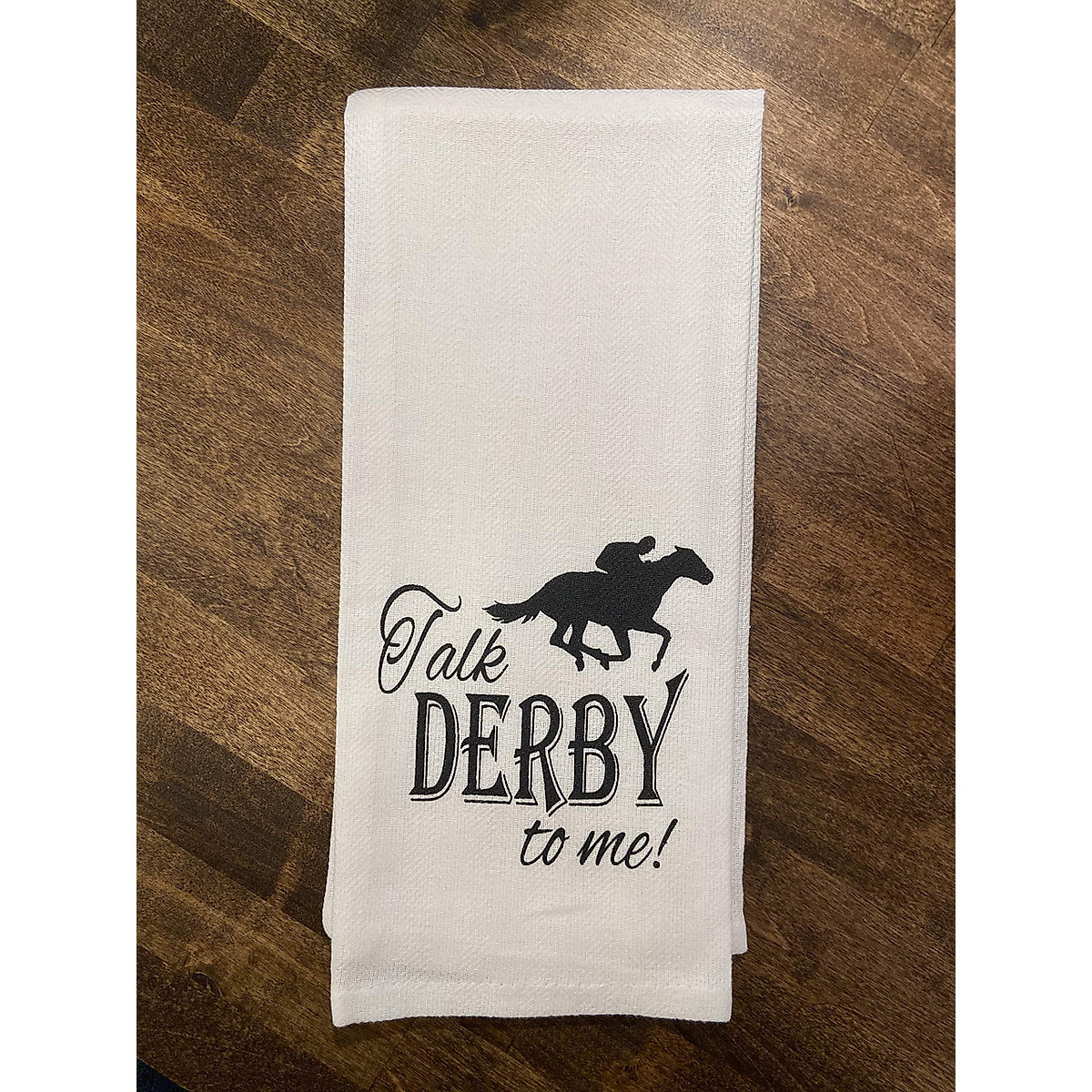 Talk Derby To Me Tea Towel