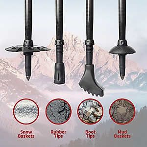Drakon Outdoors - Drakon Sticks 2.0 - Heavy Duty Carbon Fiber Trekking Poles - Ultralight Collapsible Poles with Cork Handles, Flip locks, Carbide Tips