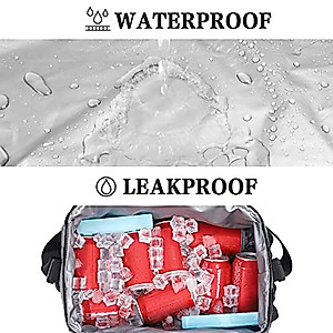 GARDRIT Large Cooler Bag - 60 Cans Collapsible Insulated Lunch Box, Leak-Proof Cooler Bag Suitable for Camping, Picnic& Beach (40L/Grey)