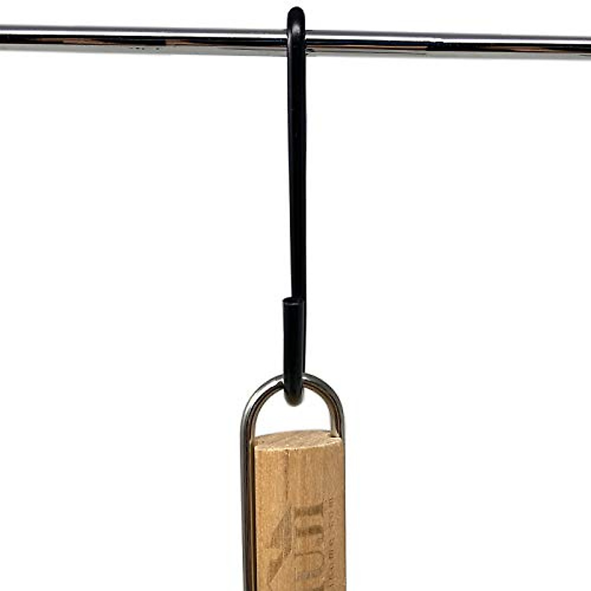 HUJI Black S Shaped Heavy Duty Hanging Hooks for Kitchenware Pots Pans Utensils (Set of 6 Hooks)