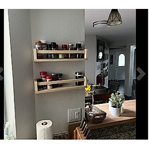 Gneric Floating Shelves for Wall, Burlywood Nursery Book Shelves, 15.7 inch Kids Bookshelf, Wall Shelves for Living Room Bedroom Decor,Kitchen Spice Rack,Bathroom Storage Rack(2 Pack)