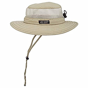 Dorfman Pacific Men's Bonnie Mesh Sides Hat, Khaki, XX-Large