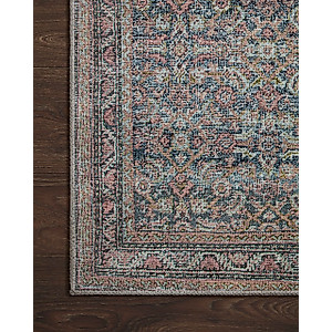 Loloi II Adrian Collection ADR-04 Area Rug 7'-6" x 9'-6" Denim/Multi Rectangular 0.18" Thick
