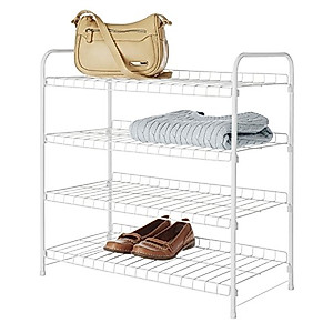 Whitmor, White, 4 Tier, Closet Shelf