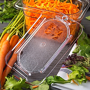 Carlisle FoodService Products 10336U07 StorPlus Ninth Size Polycarbonate Universal Flat Surface Food Pan Lid, Clear (Pack of 6)