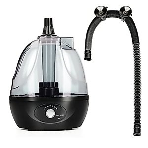 Simple Deluxe Reptile Fogger Terrariums Humidifier Fog Machine Mister, Silent High Pressure with Adjustable Output Knob and Auto Shutdown for Reptiles/Amphibians, Herbs, Vivarium, Upgraded Gear 2.2L